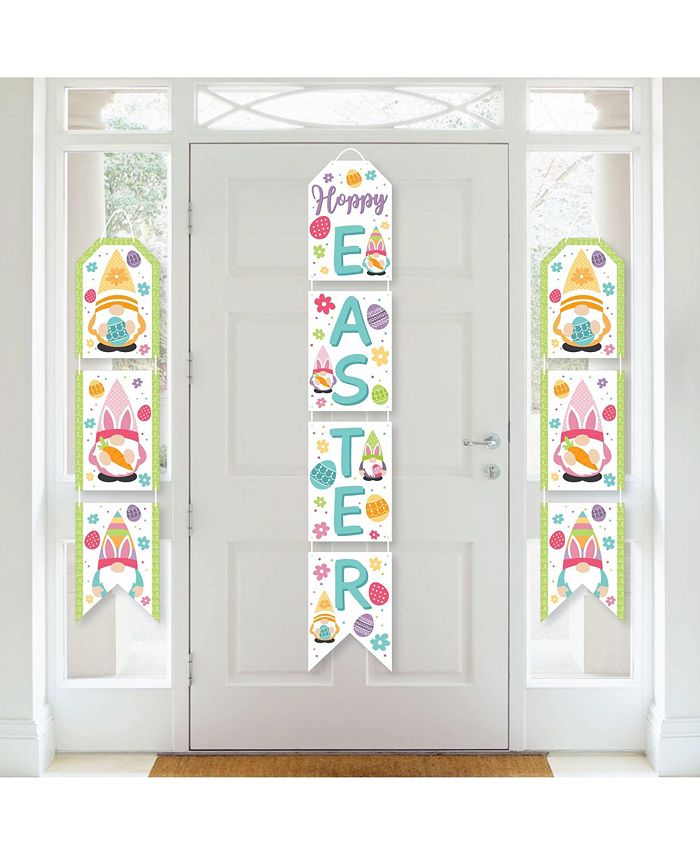 Big Dot of Happiness Easter Gnomes - Hanging Vertical Banners Bunny ...