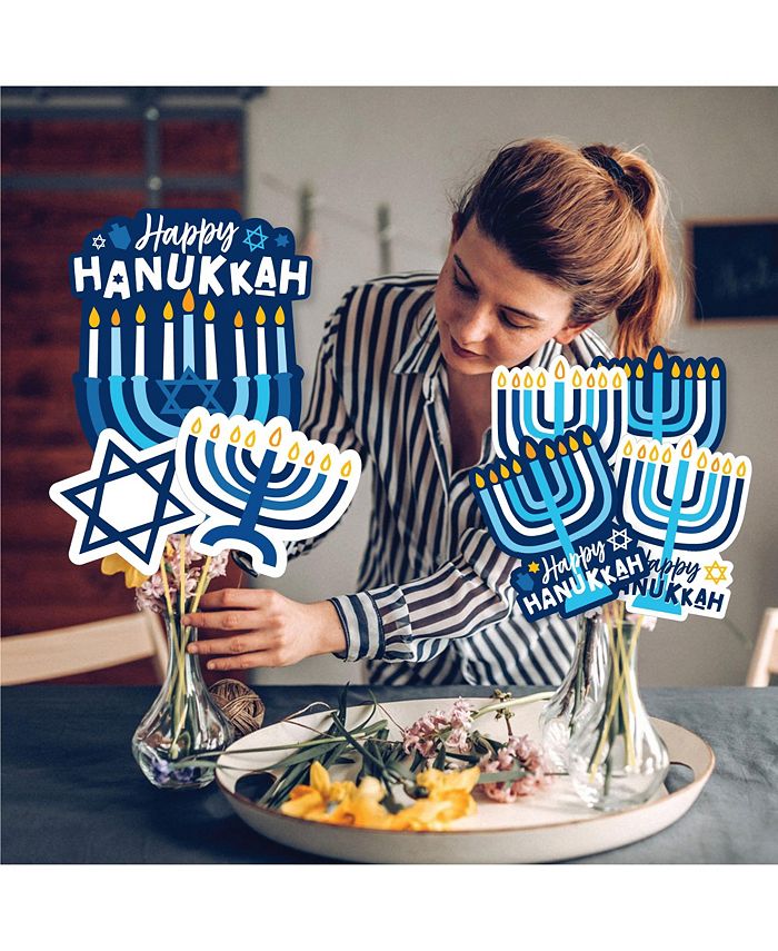 Big Dot of Happiness Hanukkah Menorah Chanukah Party Centerpiece ...