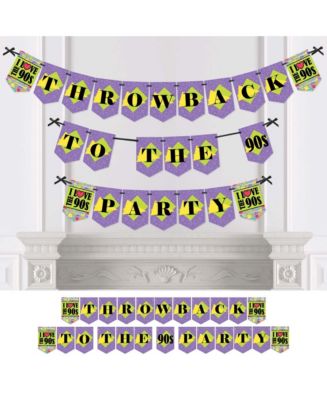 90's Throwback - 1990s Bunting Banner - Party Decor - Throwback to The ...