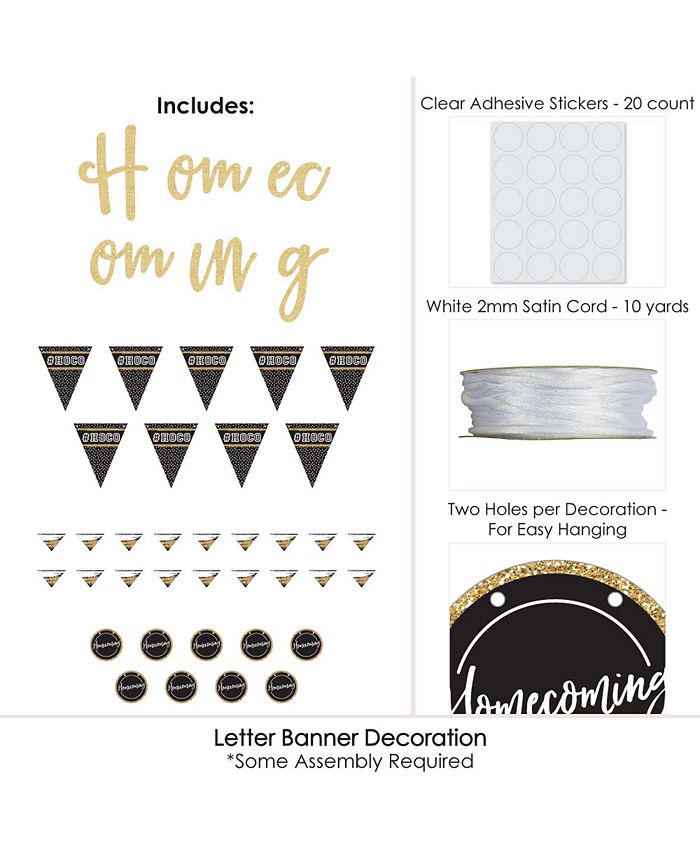 Big Dot of Happiness Hoco Dance - Letter Banner Decor - 36 Cutouts ...