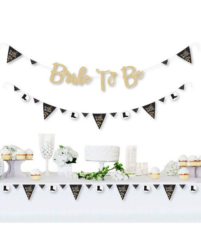 Big Dot of Happiness Nash Bash - Bachelorette Party Letter Banner Decor ...