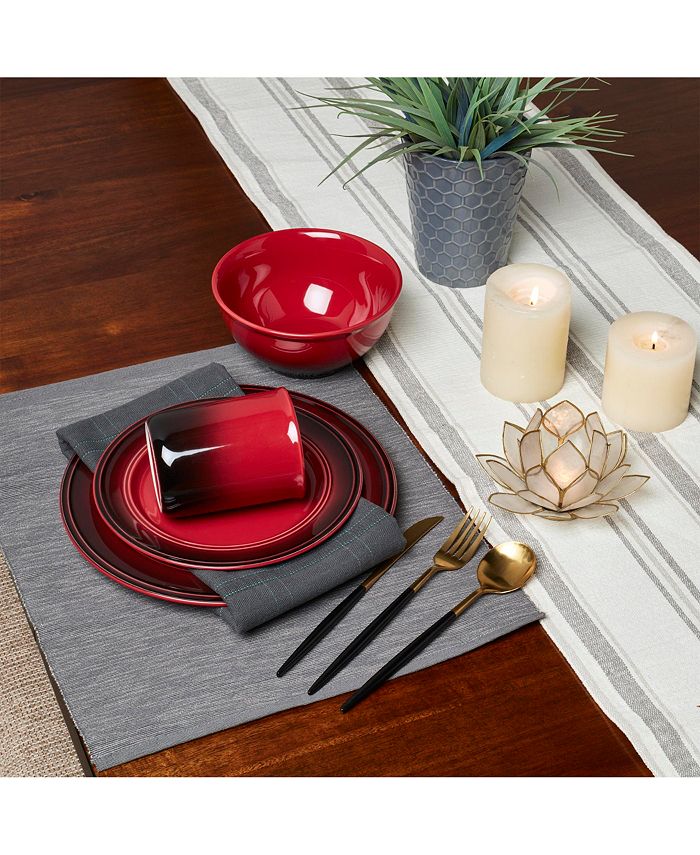 MASON CRAFT & MORE Festival Ombre Dinnerware, Set of 12 - Macy's