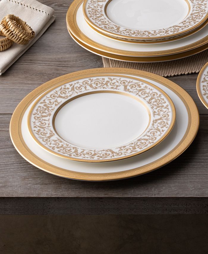 Noritake Summit Gold Set of 4 Dinner Plates, Service For 4 - Macy's