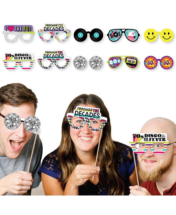 Big Dot of Happiness Through the Decades Glasses 50s, 60s, 70s, 80s ...