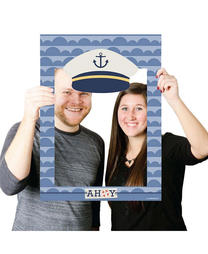 Big Dot of Happiness Ahoy - Nautical - Birthday Party Selfie Photo ...
