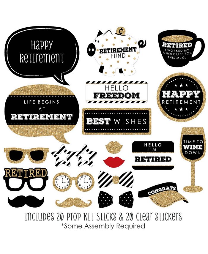 Big Dot of Happiness Happy Retirement - Retirement Party Photo Booth ...