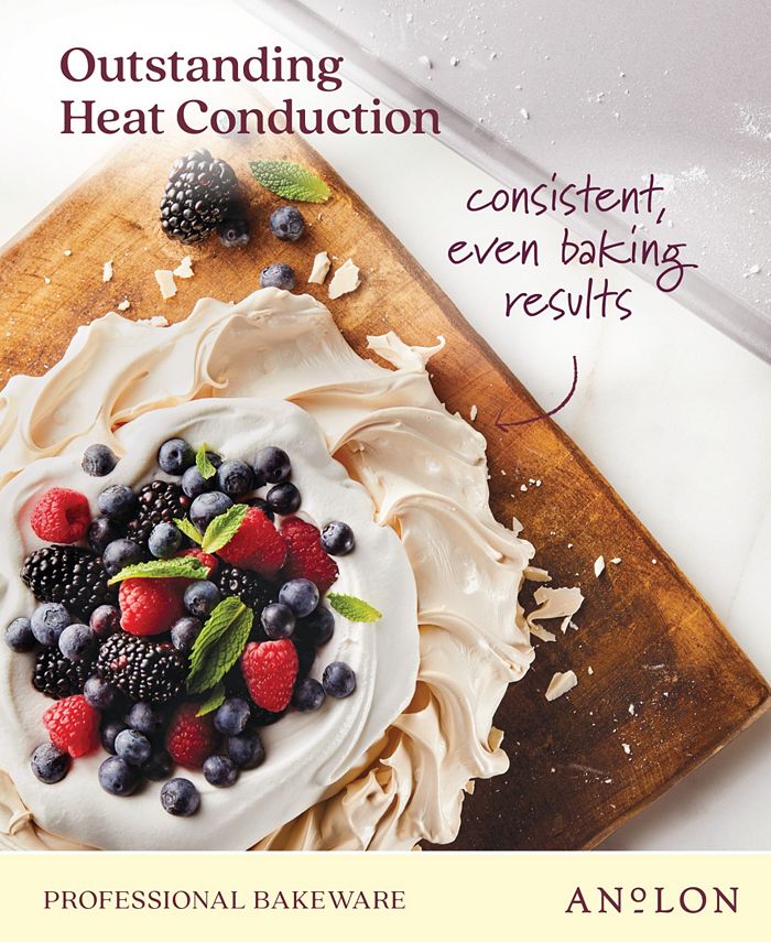 Anolon Pro-Bake Bakeware 2 Piece Aluminized Steel Half Sheet Baking Pan ...