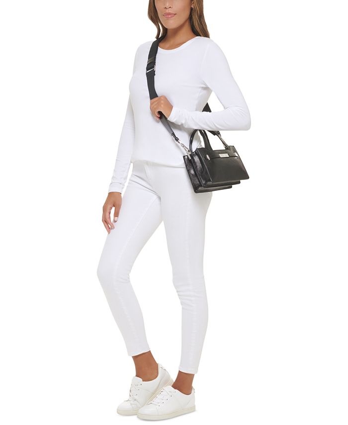 Calvin Klein Citrine Double Compartment Crossbody - Macy's