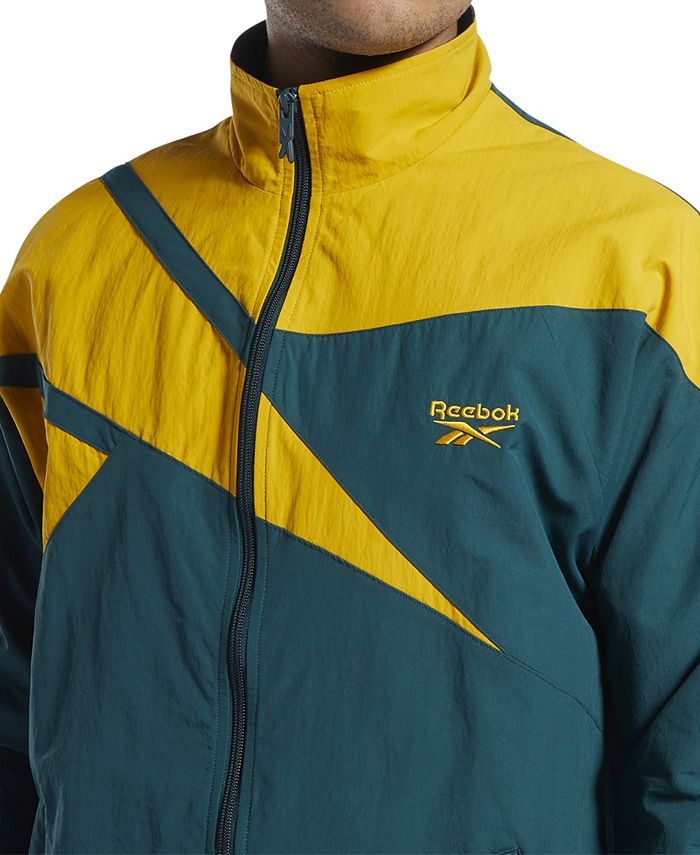 Reebok Men's Classic-Fit Zip-Front Colorblocked Track Jacket - Macy's