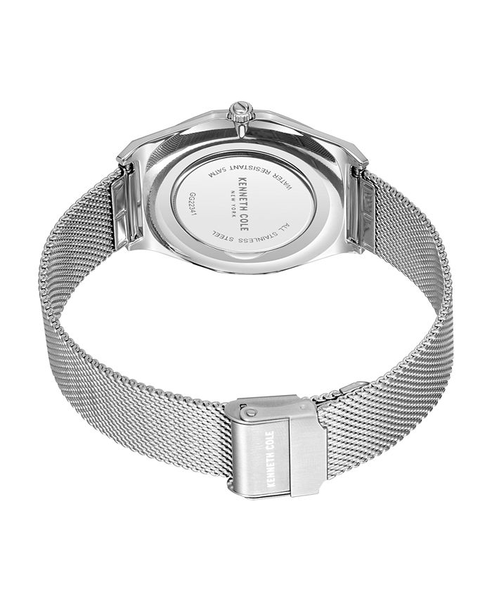 Kenneth Cole New York Men's Modern Classic Silver-Tone Stainless Steel ...
