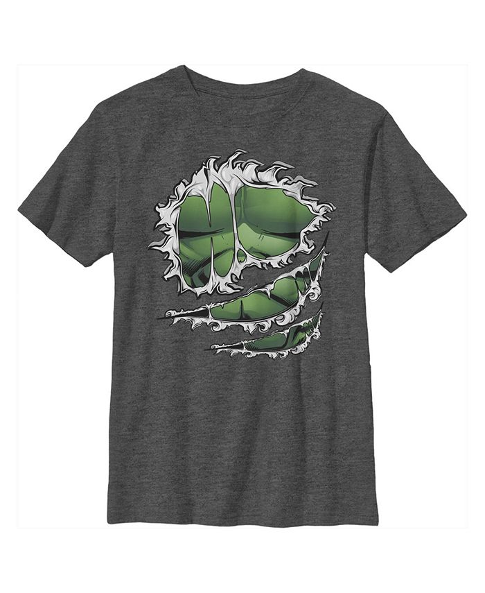 Marvel Boy's Incredible Hulk Ripped Shirt Child T-Shirt - Macy's