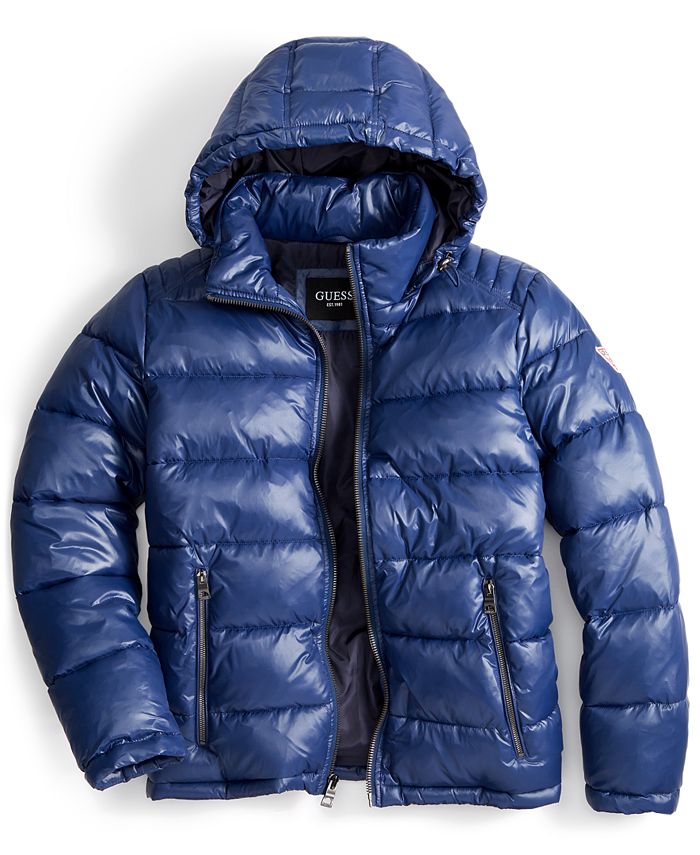 GUESS Men's Hooded Puffer Coat & Reviews - Coats & Jackets - Men - Macy's
