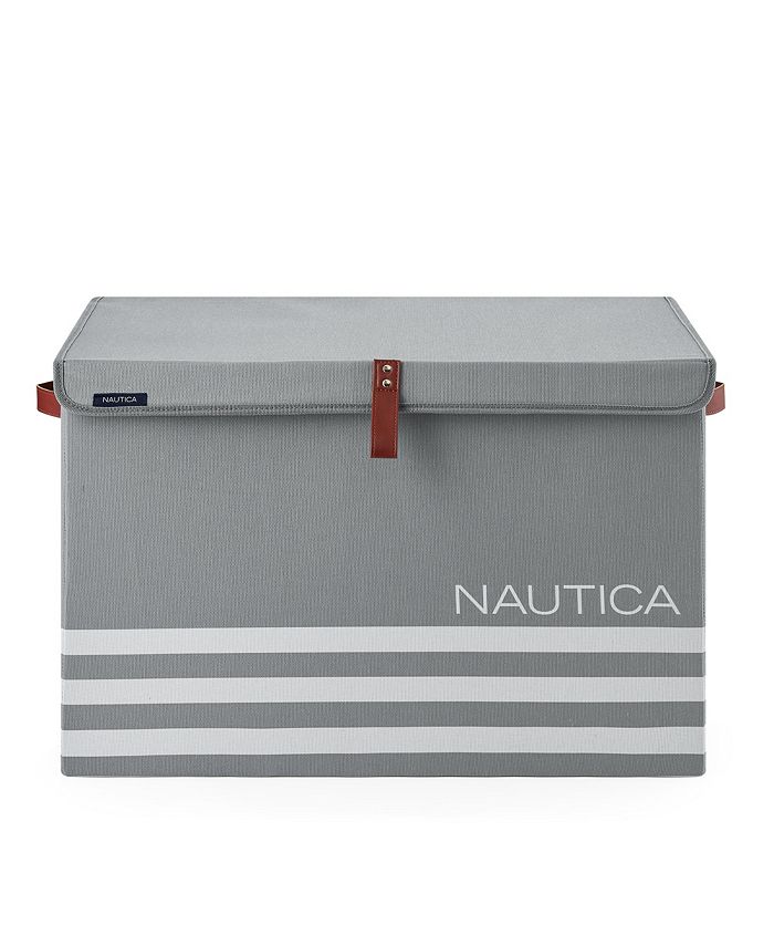 Nautica Folded Large Storage Trunk with Lid Stripe - Macy's