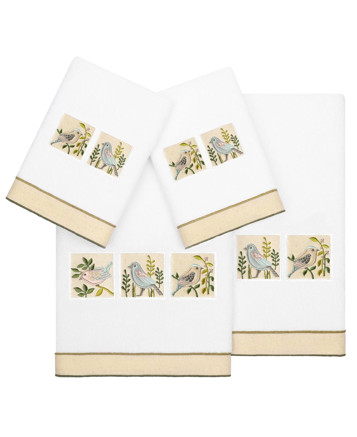 Click here for Linum Home Turkish Cotton Belinda Embellished 4-Pc... prices