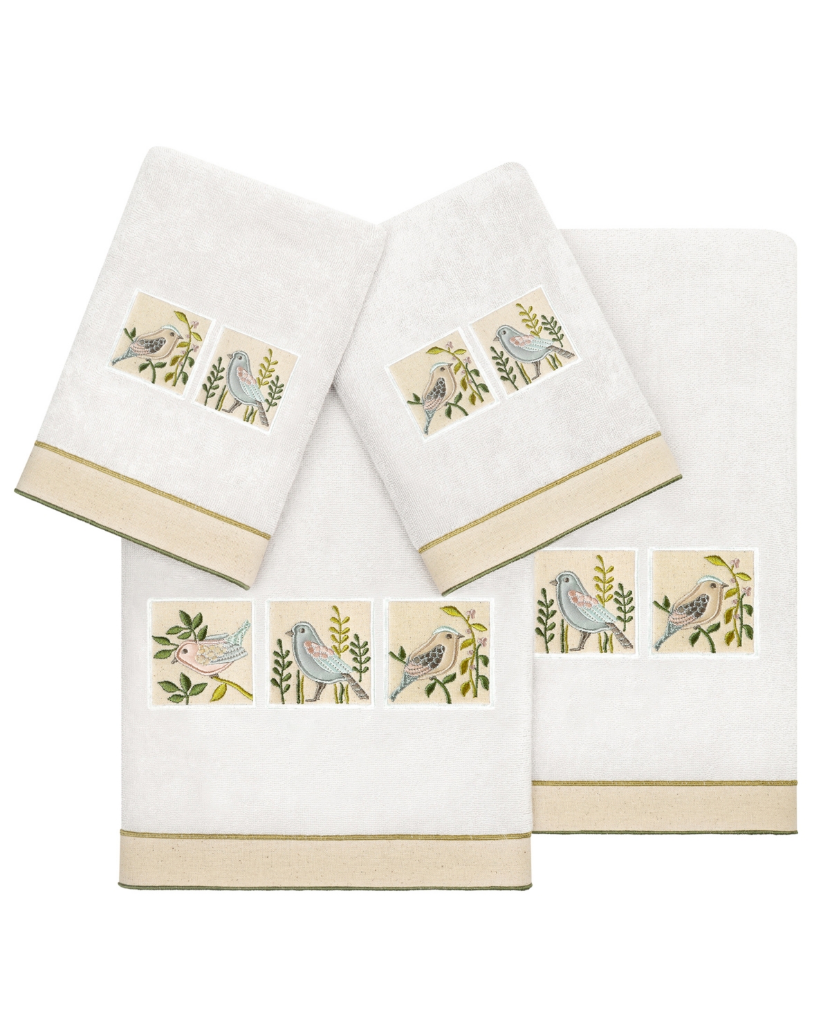 Click here for Linum Home Turkish Cotton Belinda Embellished 4-Pc... prices