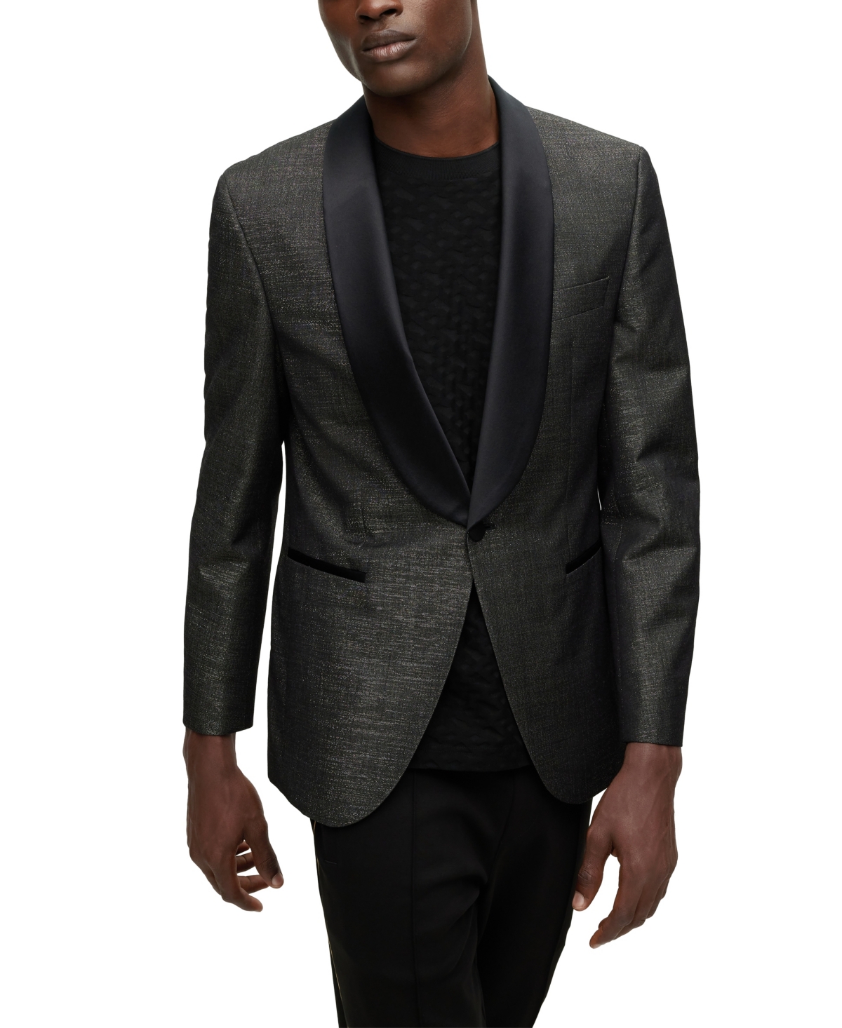 Boss Jeckson Glitter Effect Regular Fit Dinner Jacket | Smart Closet