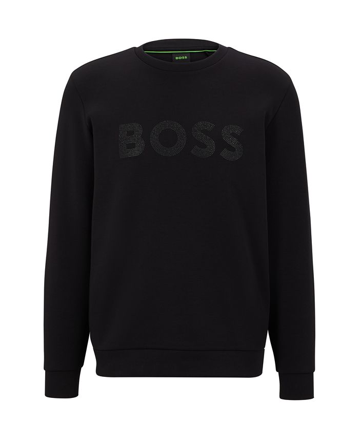 Hugo Boss Men's Rhinestone Logo Sweatshirt - Macy's