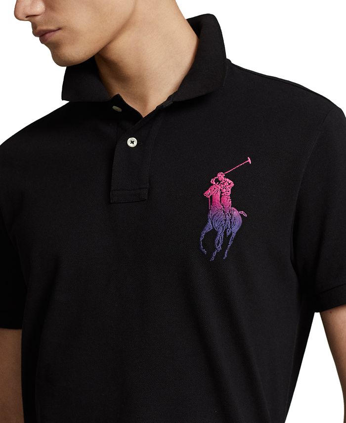 Polo Ralph Lauren Men's Custom Slim Fit Big Pony Mesh Polo Shirt - Macy's