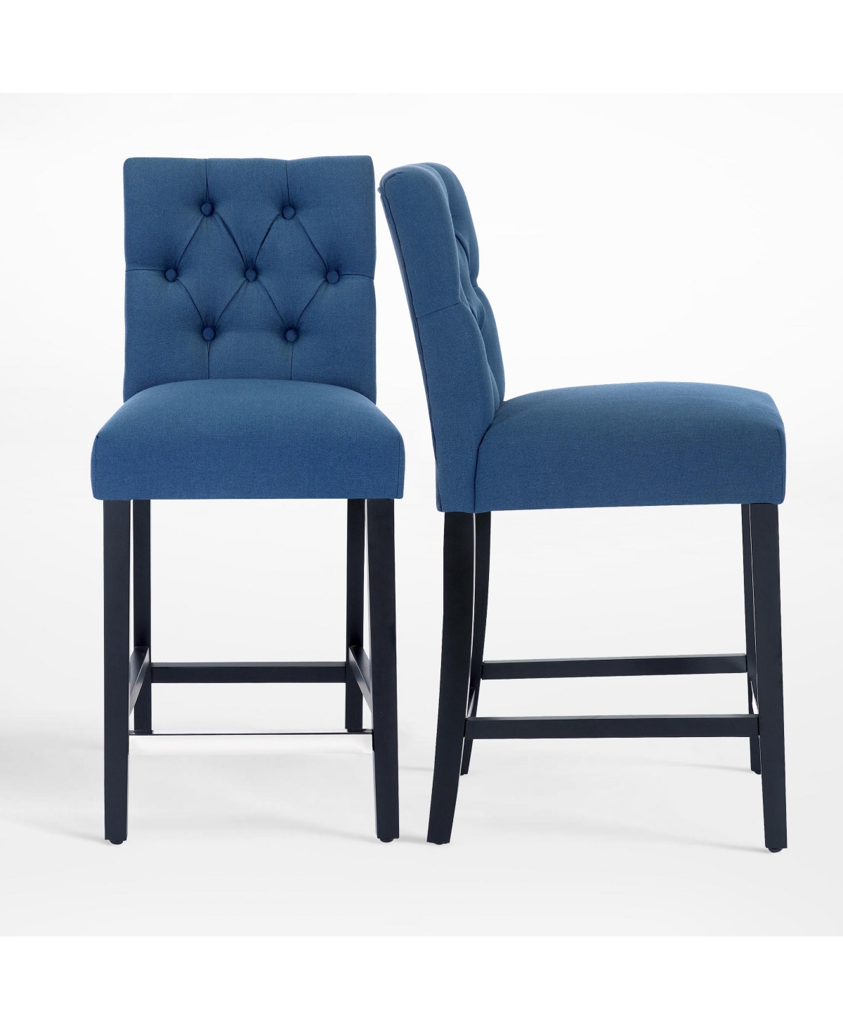 Click here for WestinTrends Linen Fabric Tufted Counter Stool (Se... prices