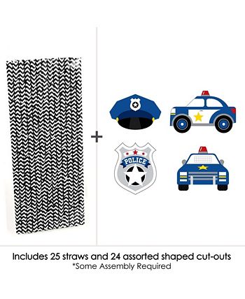Big Dot of Happiness Calling All Units - Police - Paper Straw Decor ...