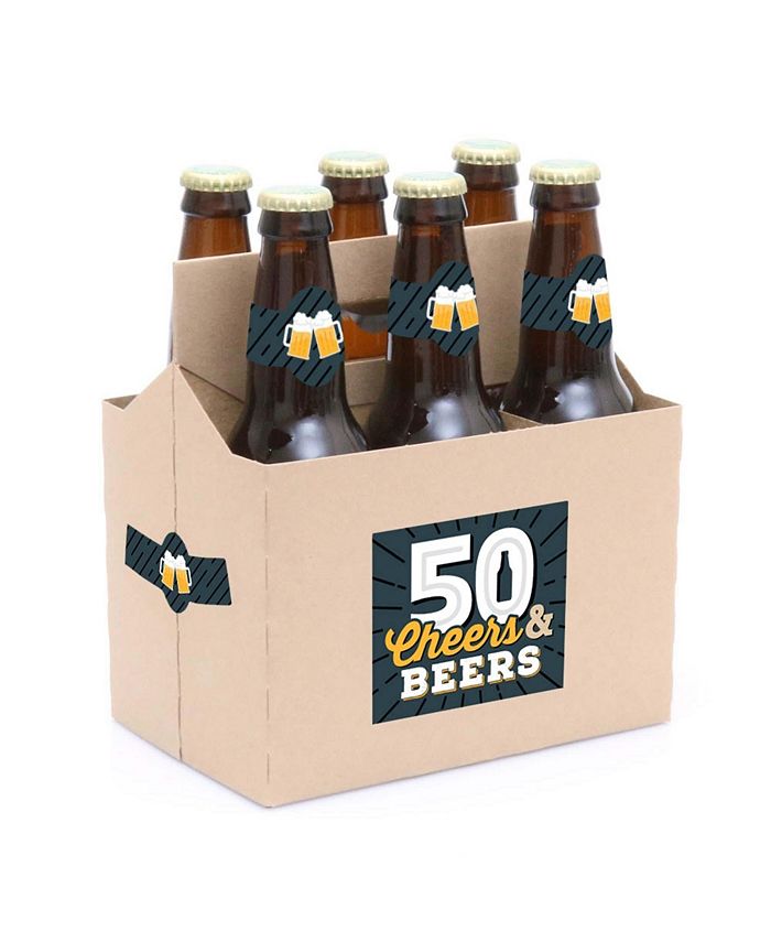 Big Dot of Happiness Cheers & Beers to 50 Years 50th Birthday Decor 6 ...