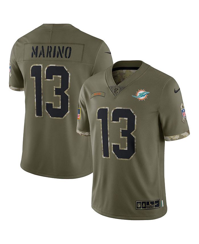 Nike Men's Dan Marino Olive Miami Dolphins 2022 Salute To Service ...