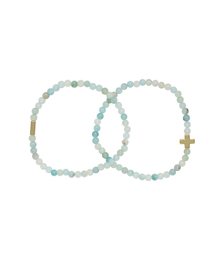 CHARGED Stone Beaded 2 Pieces Bracelet Set - Macy's