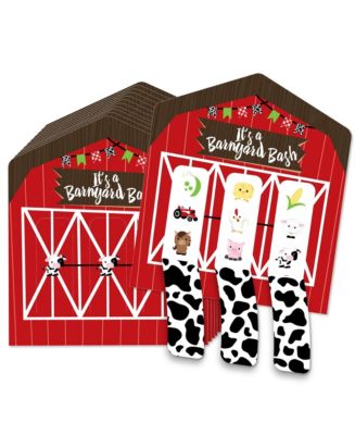 Big Dot of Happiness Farm Animals - Barnyard Party Game Pickle Cards ...