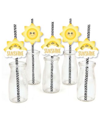 Big Dot of Happiness You are My Sunshine Paper Straw Decor - Party ...