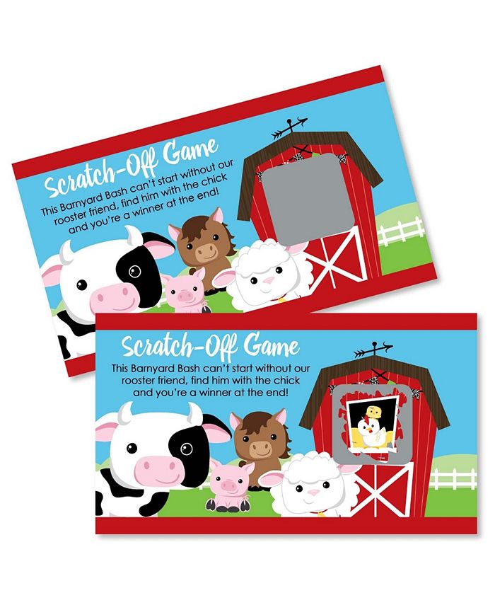Big Dot of Happiness Farm Animals - Barnyard Baby Shower or Birthday ...