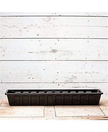 Novelty Poly-Pro Plastic Flower Box Planter, 36" Black - Macy's