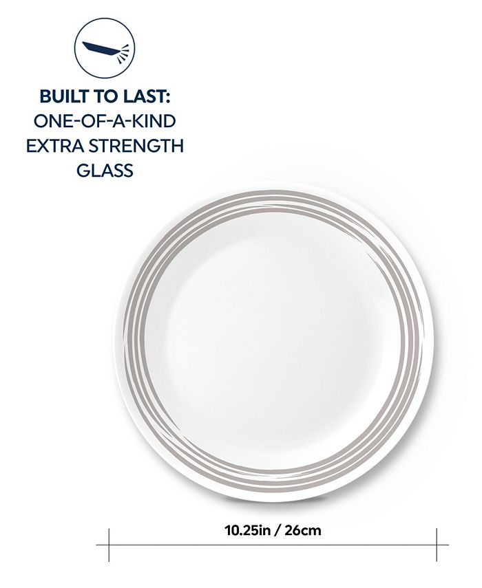 Corelle Brushed Silver Tone Dinner Plate - Macy's