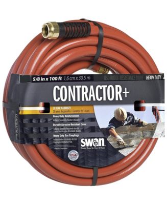 Swan CONTRACTOR Commercial Duty Water Hose w/ Crush Proof 100 FT x .62 ...