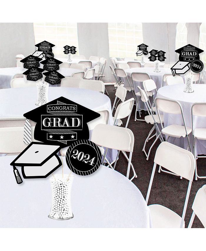 Big Dot of Happiness Graduation Cheers 2024 Grad Centerpiece Sticks ...