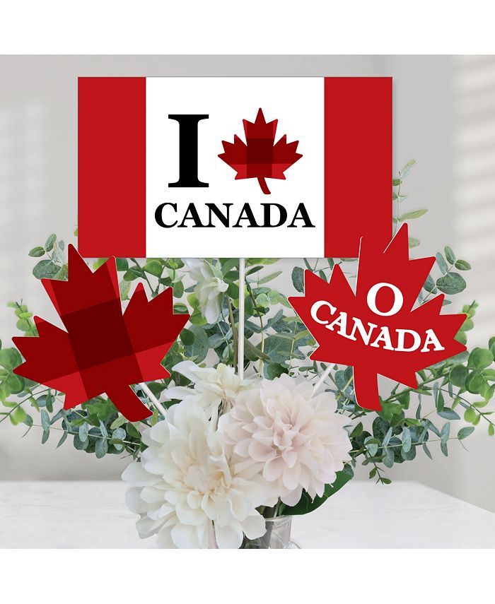 Big Dot of Happiness Canada Day - Canadian Party Centerpiece Sticks ...