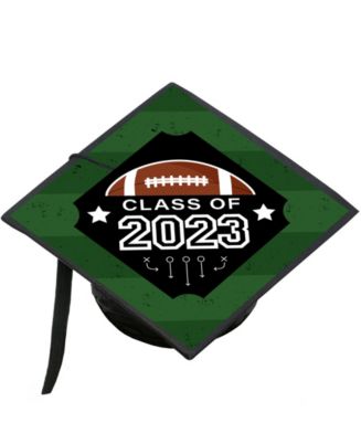 Big Dot of Happiness Grad Football - 2024 Graduation Cap Decorations ...