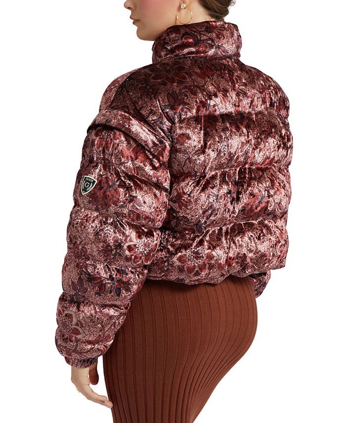GUESS Women's Sela Cropped Puffer Coat - Macy's