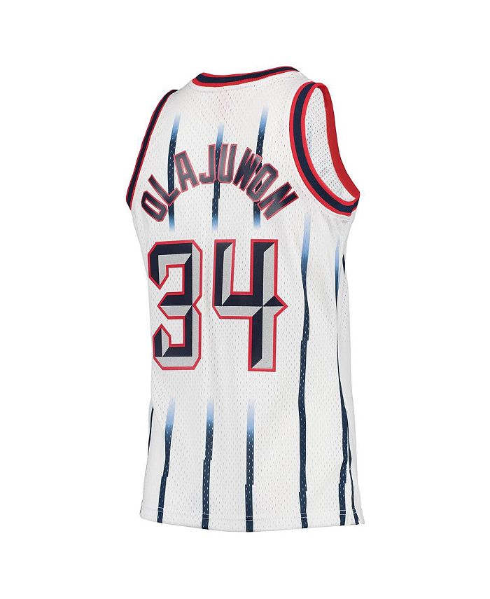 Mitchell And Ness Mens Hakeem Olajuwon White Houston Rockets 1996 97