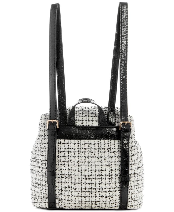 GUESS Adam Flap Tweed Small Backpack & Reviews - Handbags & Accessories ...