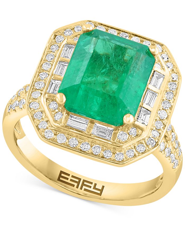 EFFY Collection EFFY® Emerald (4-1/4 ct. t.w.) & Diamond (5/8 ct. t.w ...
