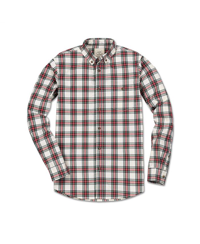 Hope & Henry Men's Organic Cotton Long Sleeve Stretch Poplin Button ...