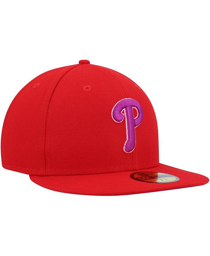 New Era Men's Red Philadelphia Phillies Purple Undervisor 59FIFTY ...