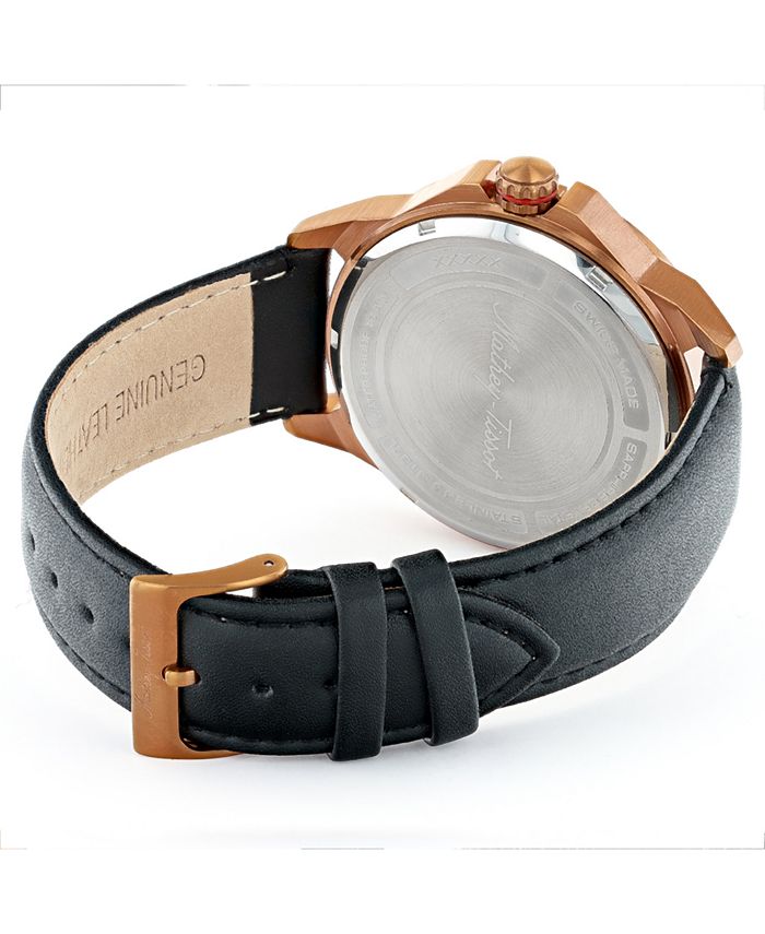 Mathey-Tissot Men's Field Scout Collection Classic Black Genuine ...