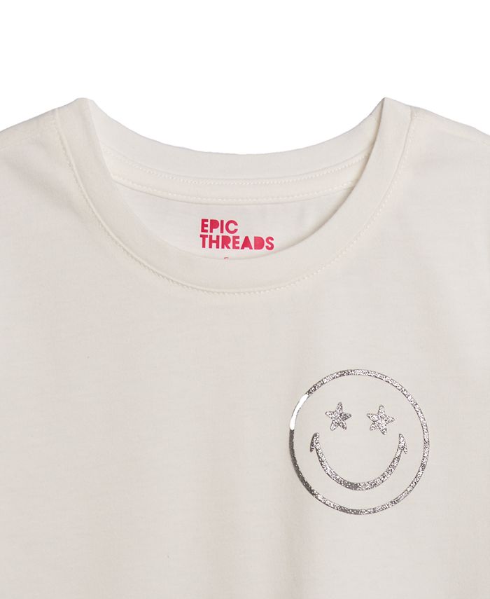 Epic Threads Little Girls Smiley Face Graphic T-shirt, Created For Macy ...