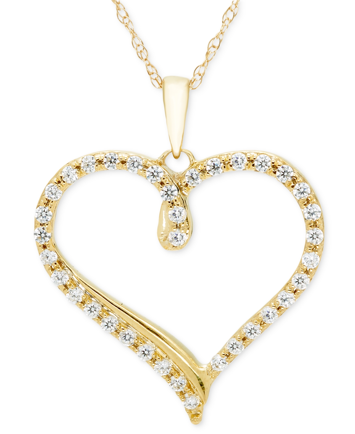 Click here for Diamond Heart 18 Pendant Necklace (1/4 ct. t.w.) -... prices