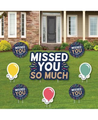 Big Dot of Happiness Miss You - Yard Sign & Outdoor Lawn Decorations ...