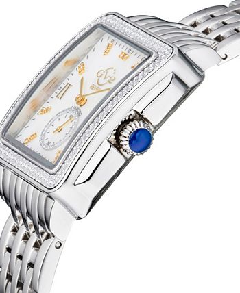 GV2 by Gevril Women's Bari Tortoise Swiss Quartz Diamond Accents Silver ...