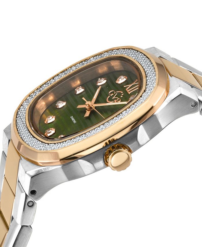 GV2 by Gevril Women's Potente Swiss Quartz Diamond Accents Two-Toned ...