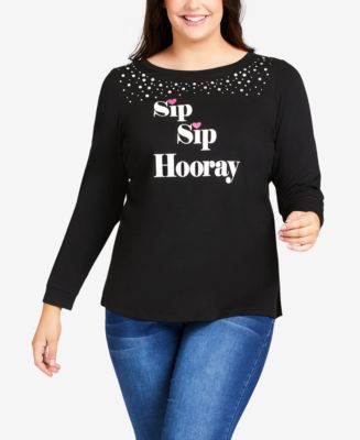 Avenue Plus Size Sip Sip Top - Macy's