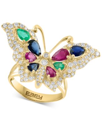 EFFY® Multi-Gemstone (2-1/4 ct. t.w.) & Diamond (3/4 ct. t.w ...